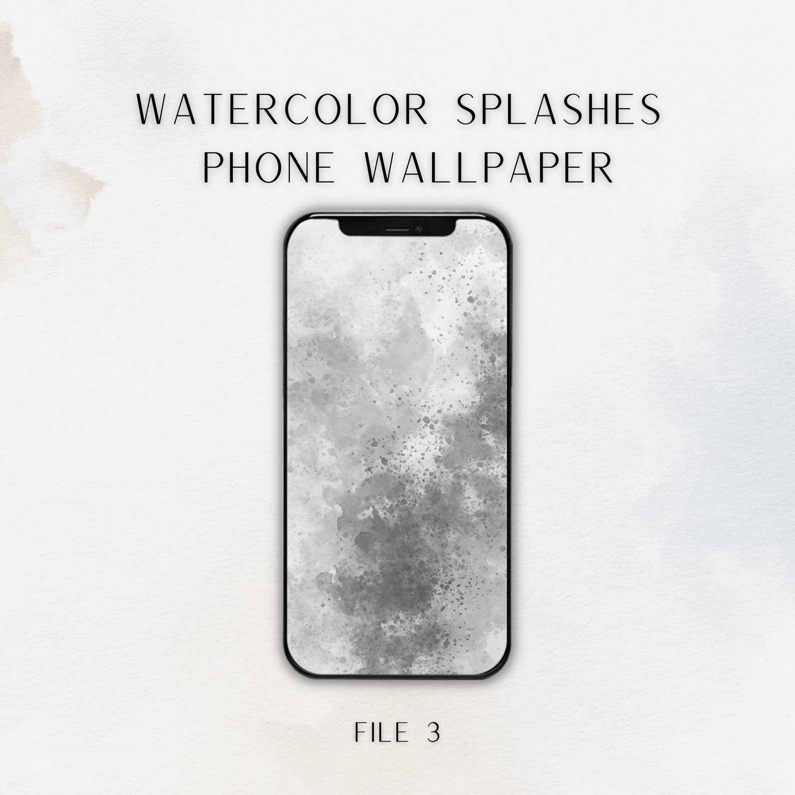 Abstract Watercolor Phone Wallpaper - Gray Lockscreen for Android and ...