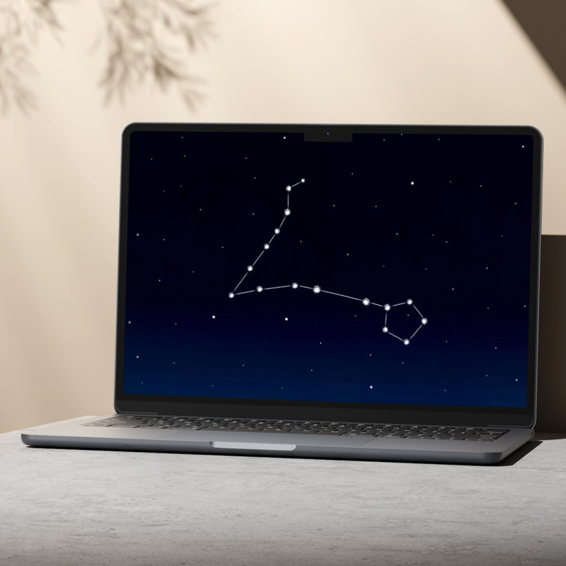 Pisces Constellation Desktop Wallpaper: Minimalist Zodiac (digital ...