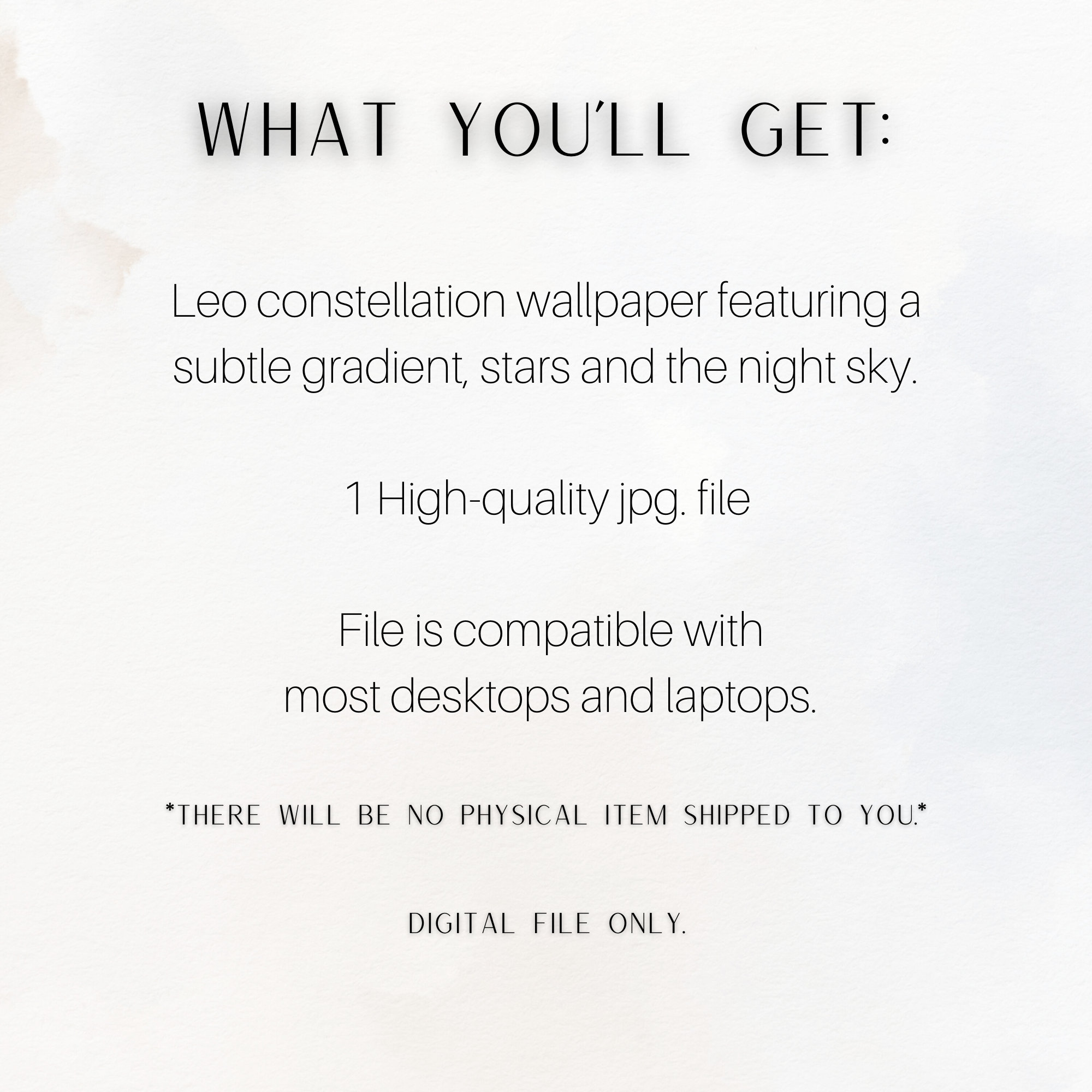 Leo Constellation Desktop Wallpaper for PC, Mac and Linux Zodiac Inspired Minimalistic Computer ...