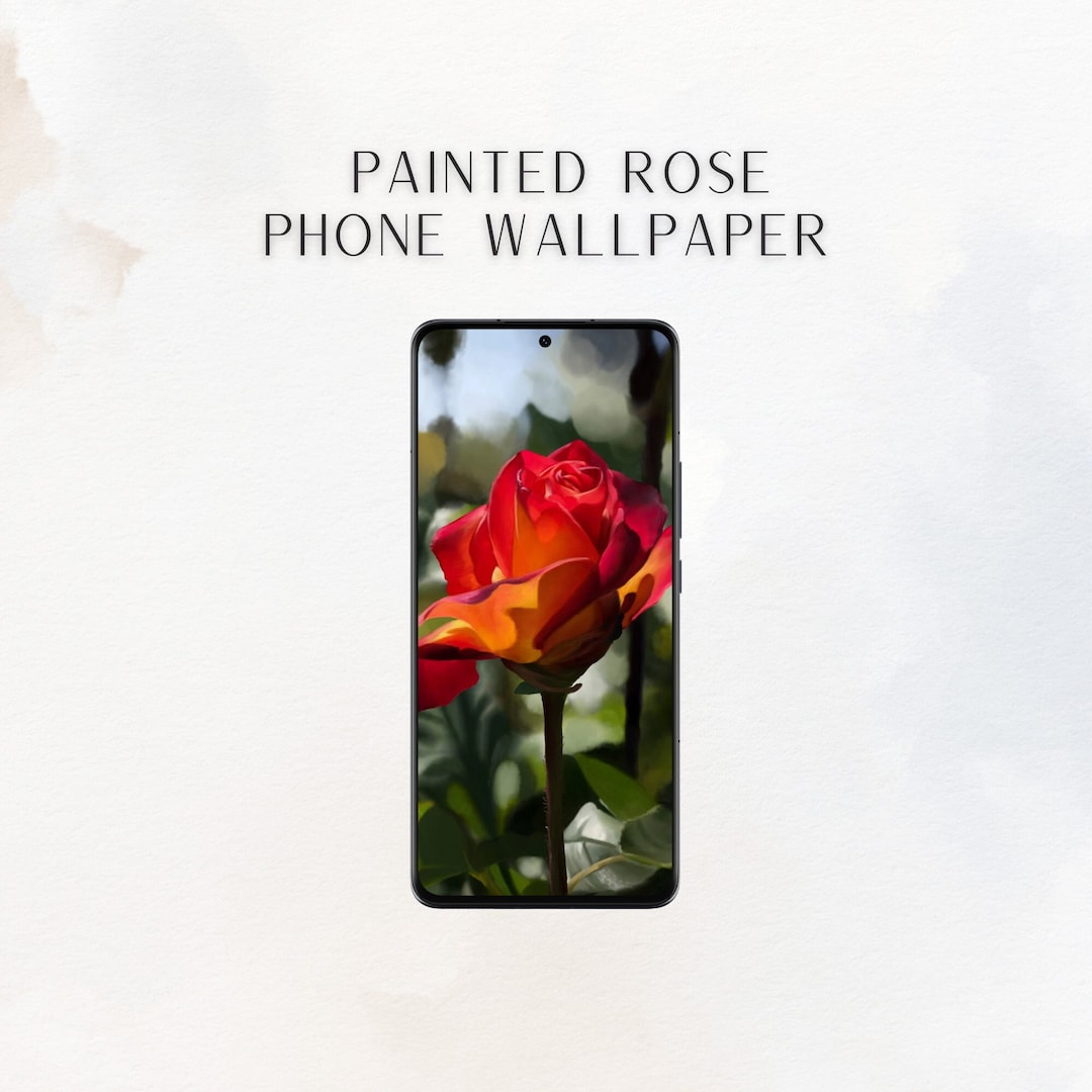 Painted Rose Phone Wallpaper for Android and iPhone - Floral Wallpaper ...
