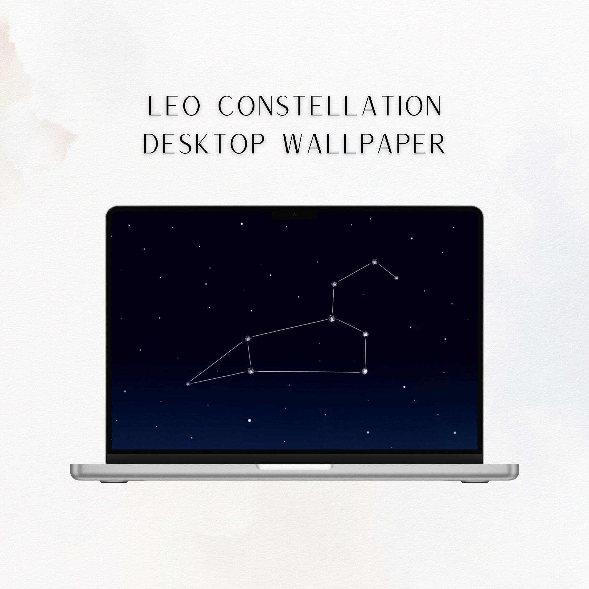 Leo Constellation Desktop Wallpaper for PC, Mac and Linux Zodiac Inspired Minimalistic Computer ...