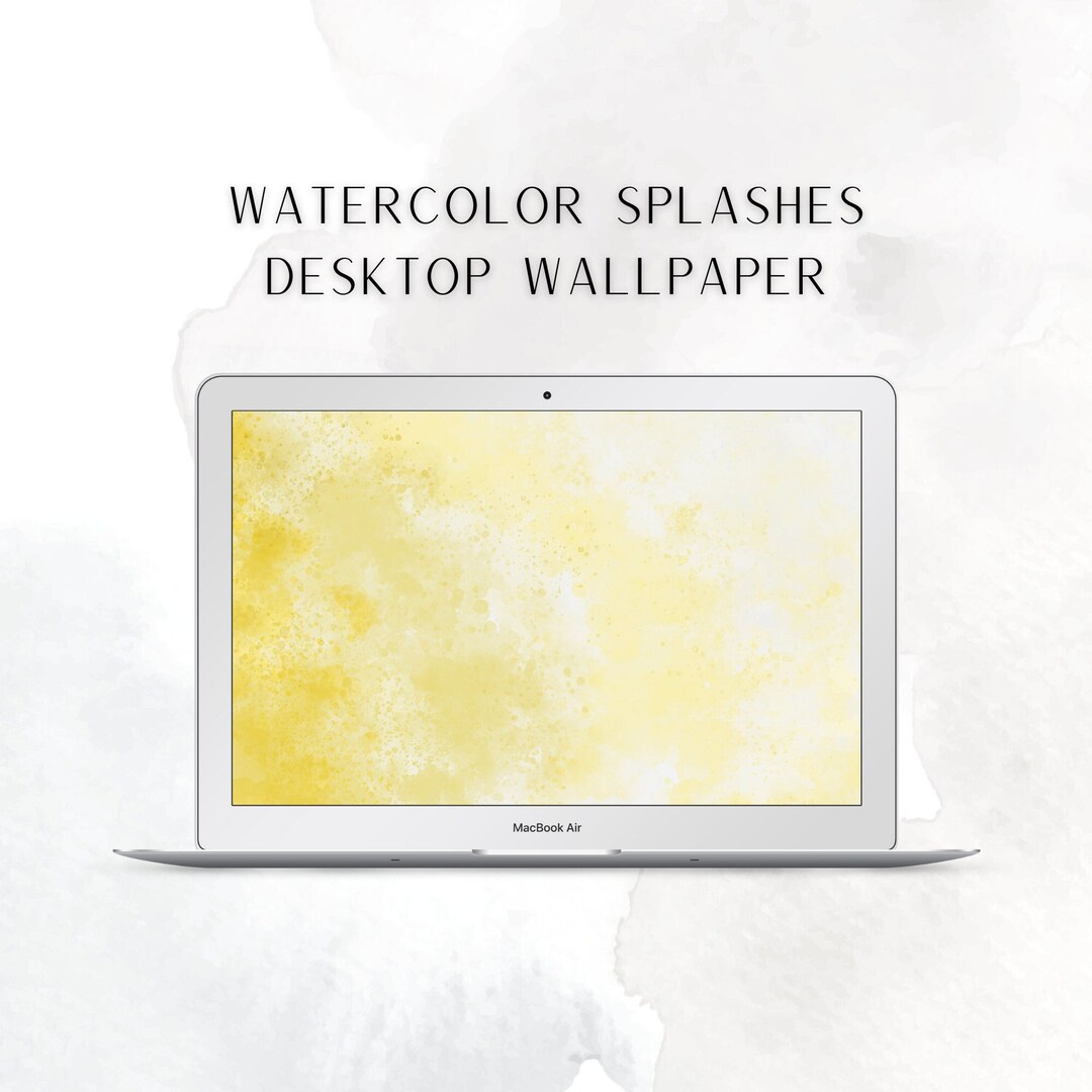 Sunny Yellow Watercolor Desktop Wallpaper for PC, Mac and Linux ...