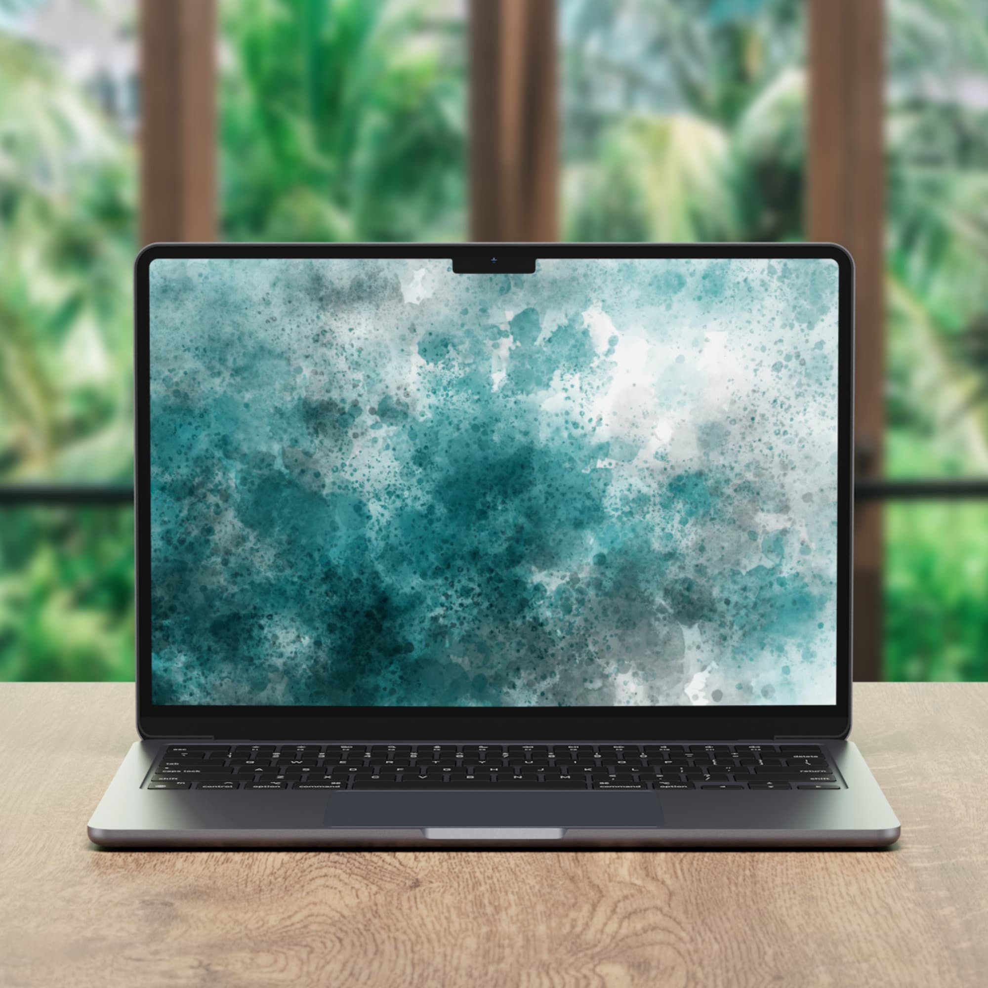 Abstract Blue Green Watercolor Desktop Wallpaper (digital Download) - Etsy