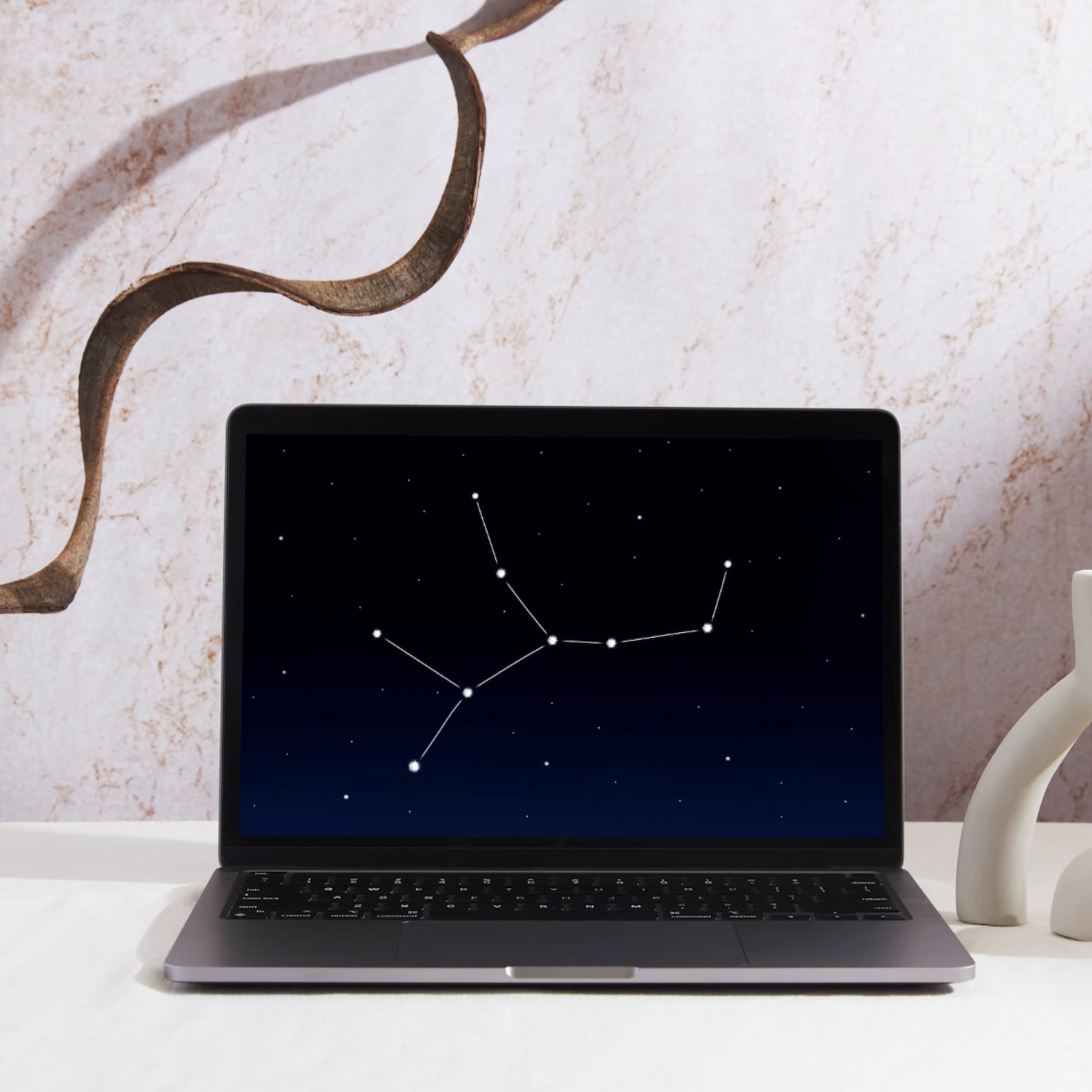 Virgo Constellation Desktop Wallpaper: Minimalist Zodiac Star Sign ...