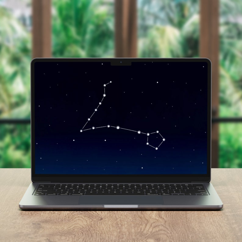 Pisces Constellation Desktop Wallpaper: Minimalist Zodiac (digital ...