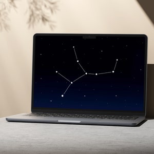Virgo Constellation Desktop Wallpaper: Minimalist Zodiac Star Sign ...