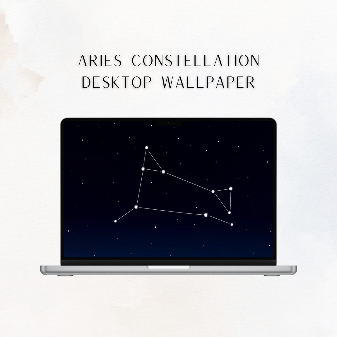 Aries Constellation Desktop Wallpaper: Minimalist Zodiac Star Sign ...