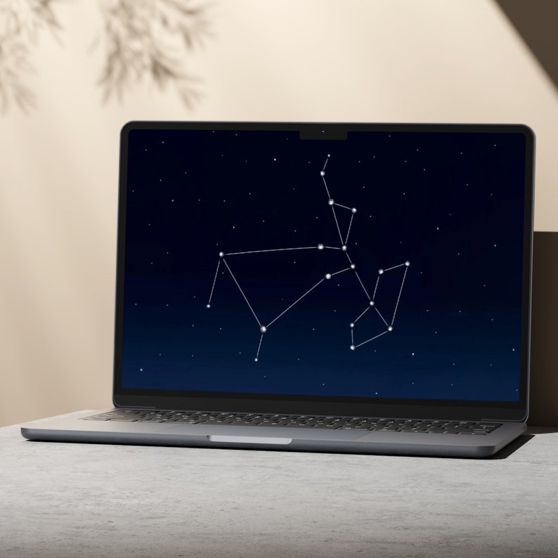 Sagittarius Constellation Desktop Wallpaper: Minimalist Zodiac Star ...