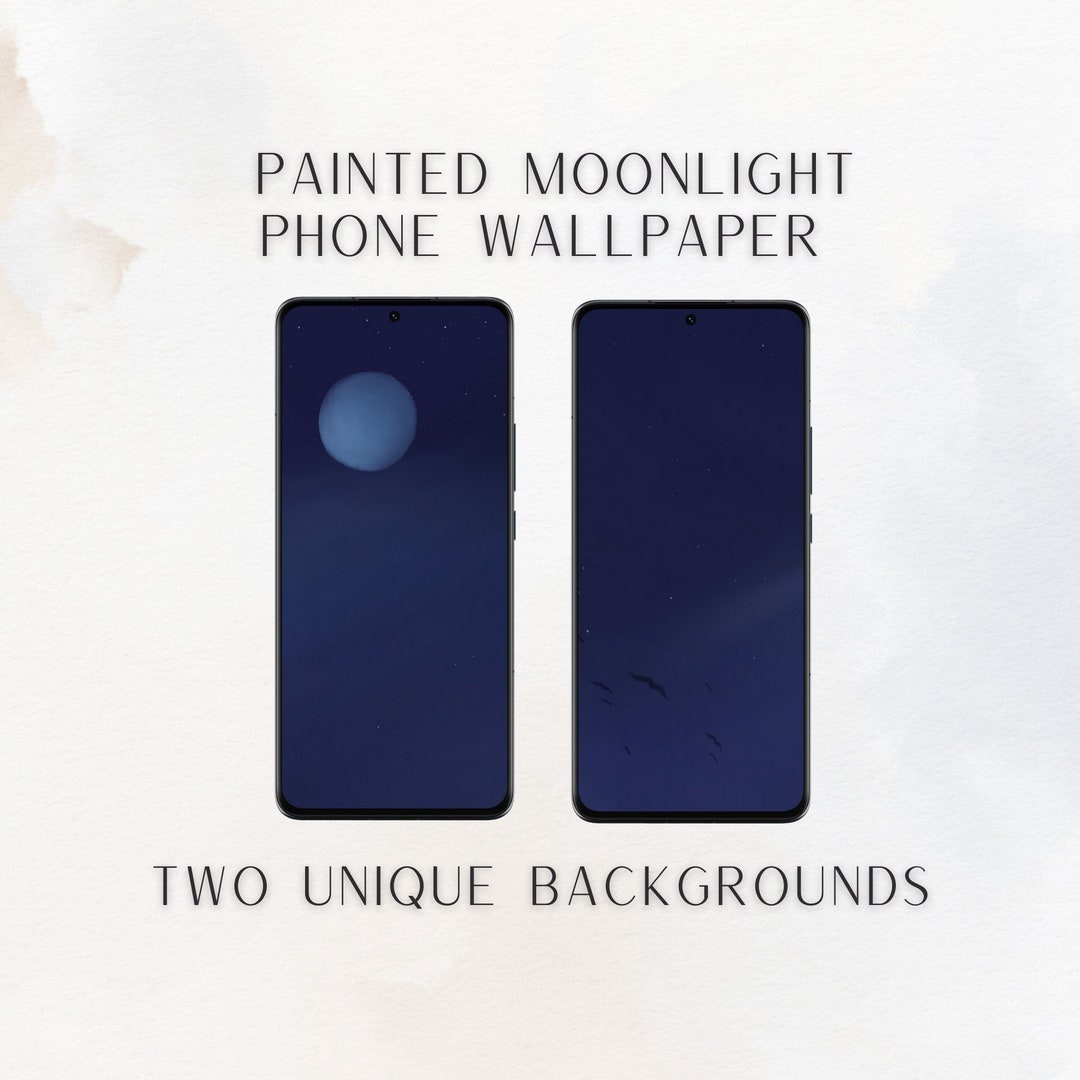 Painted Moonlight Phone Wallpaper for Android and iPhone - Night Sky ...