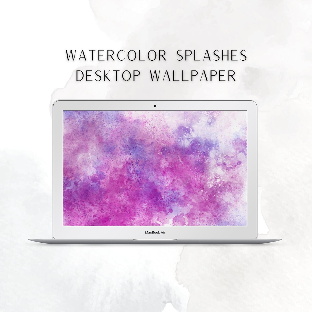 Abstract Pink and Purple Watercolor Desktop Wallpaper for PC, Mac and ...