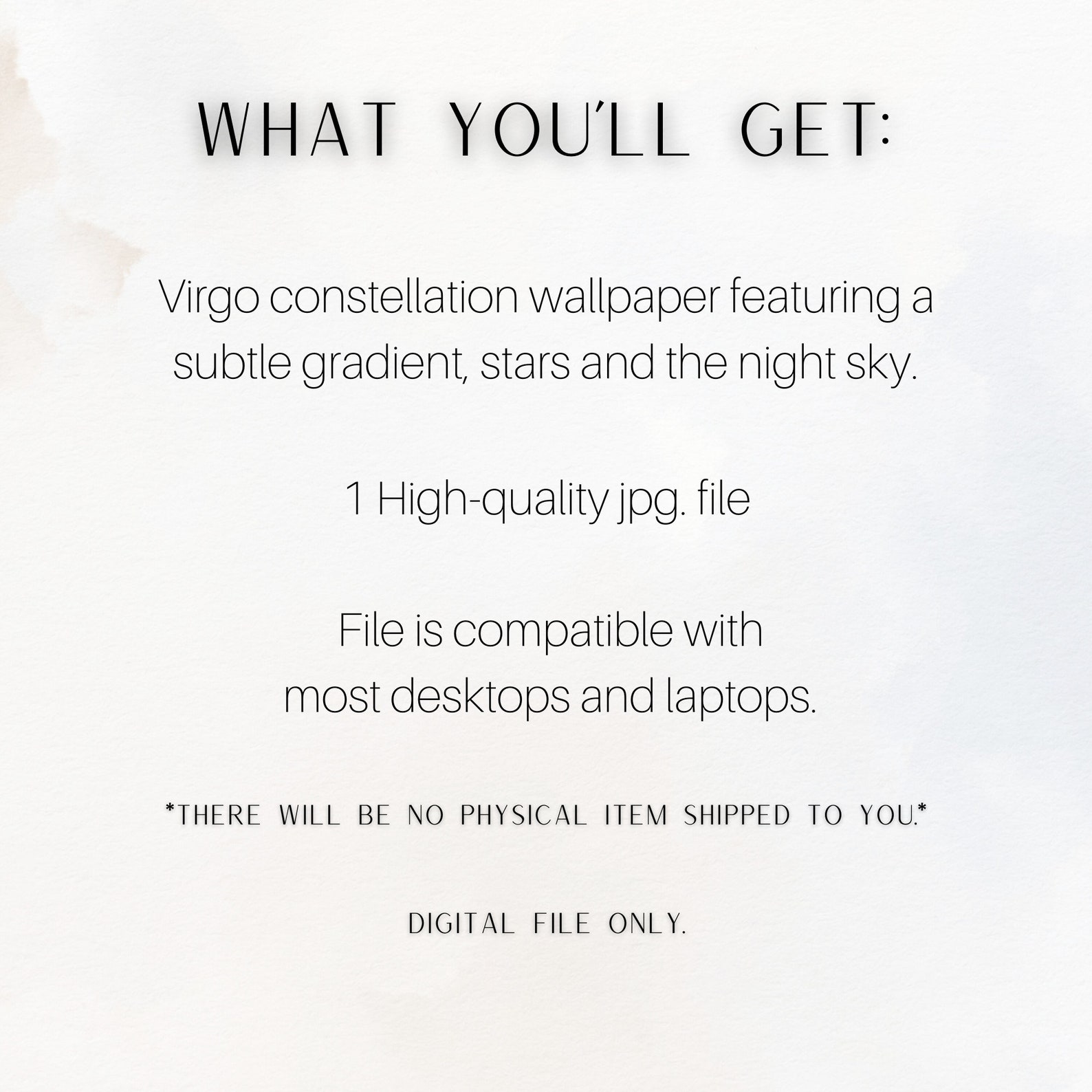 Virgo Constellation Desktop Wallpaper: Minimalist Zodiac Star Sign ...