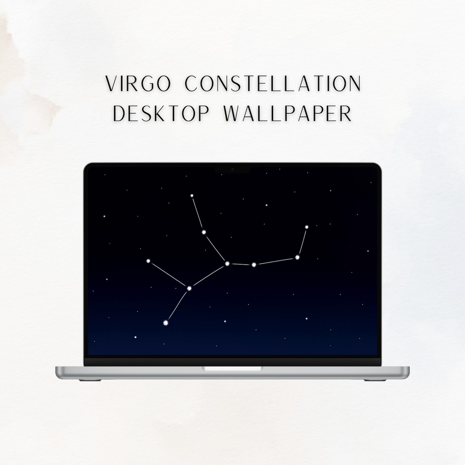 Virgo Constellation Desktop Wallpaper: Minimalist Zodiac Star Sign ...