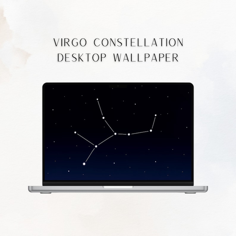 Virgo Constellation Desktop Wallpaper: Minimalist Zodiac Star Sign ...