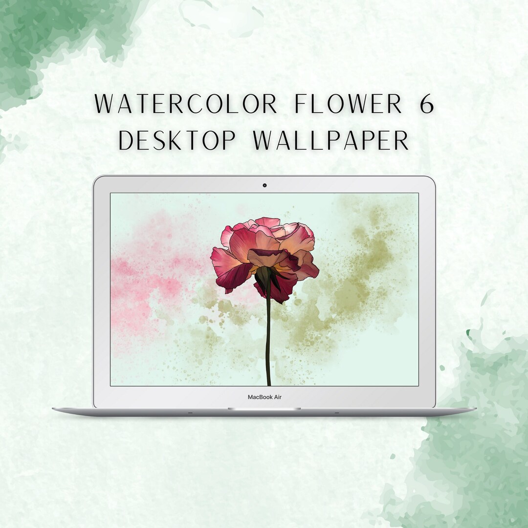 Pink Rose Watercolor Desktop Wallpaper for Windows and Apple Computers ...