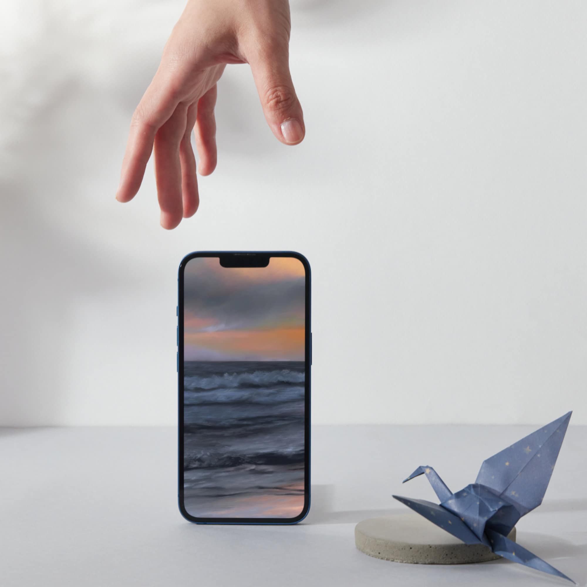 Painted Beach Phone Wallpaper for Android and iPhone Ocean Wallpaper ...