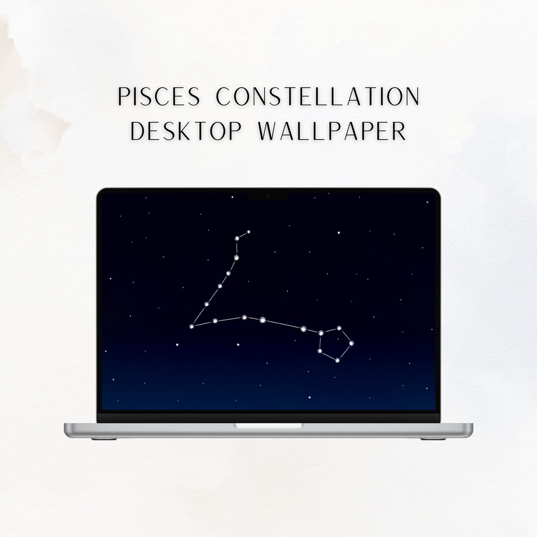 Pisces Constellation Desktop Wallpaper: Minimalist Zodiac (digital ...