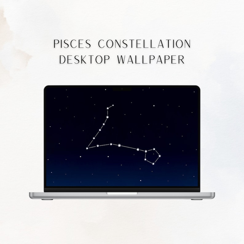 Pisces Constellation Desktop Wallpaper: Minimalist Zodiac (digital ...