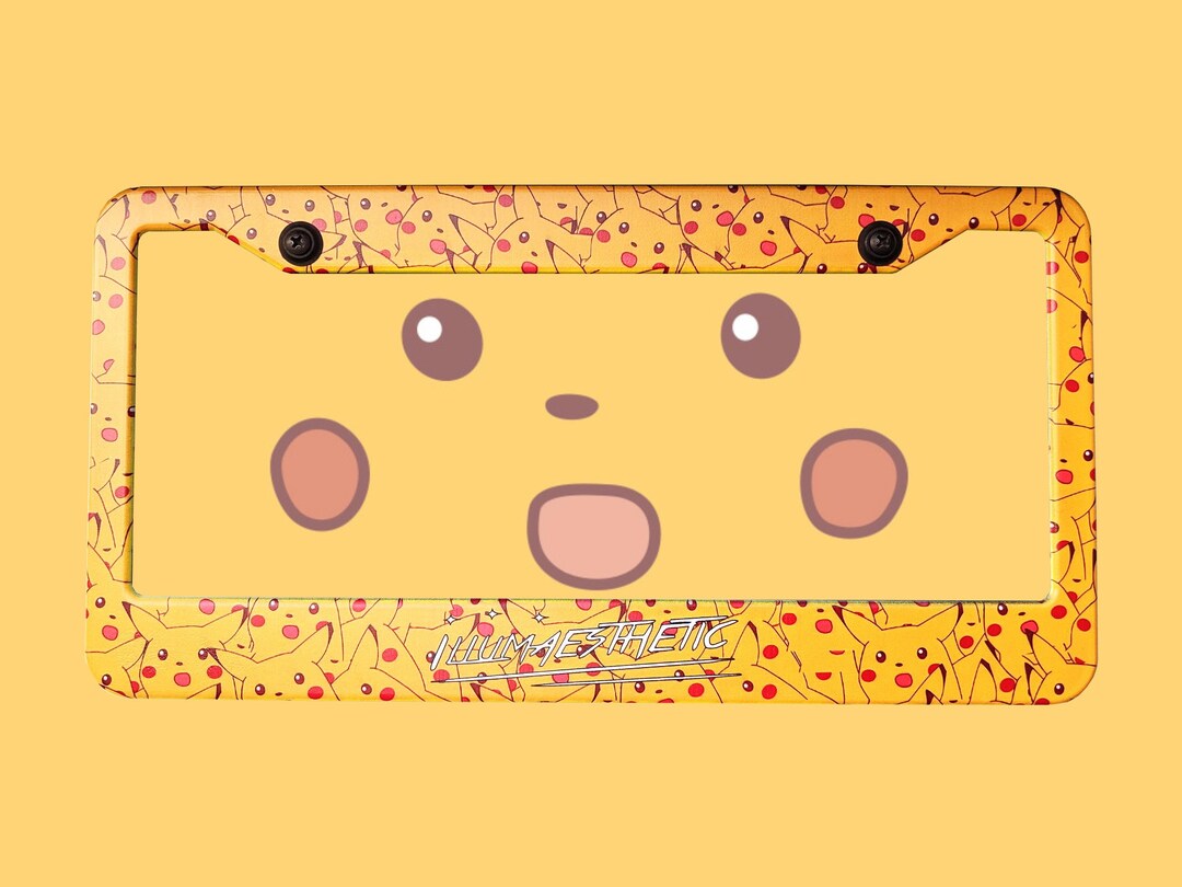 Surprised Pikachu License Plate Frame - Etsy
