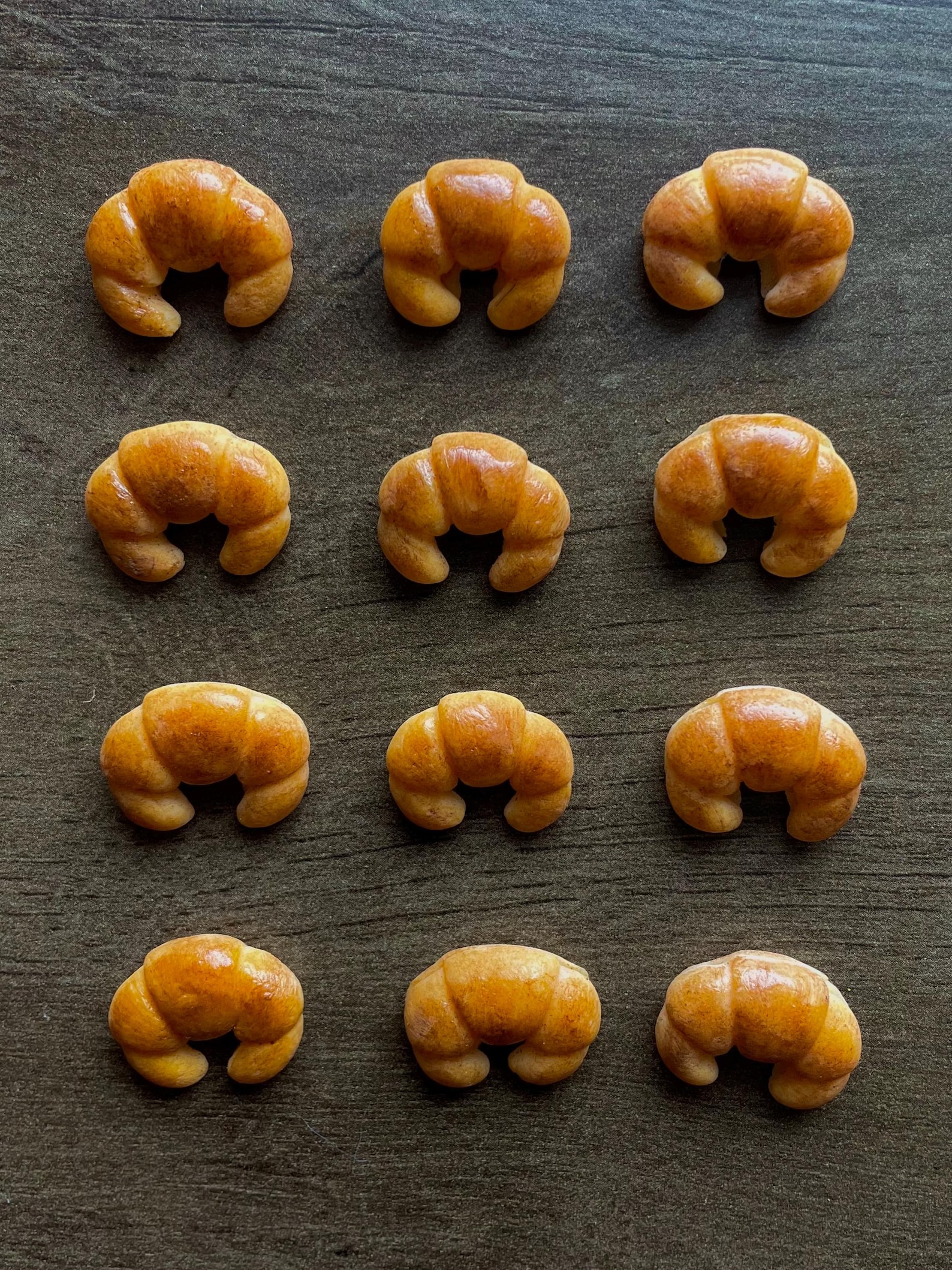 Set of 4, Croissant Shaped Magnets - Baked Goods, French Pastry ...