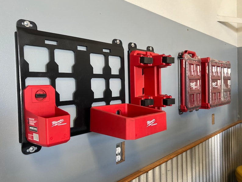 Mounting Plate for Milwaukee Packout Dual Full Width, 14 Ga Steel ...