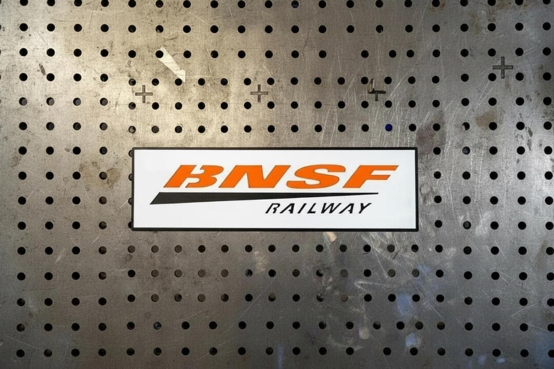 Train Sign of BNSF Railway Logo, Wall Hanging or Shelf Decor, for Den ...