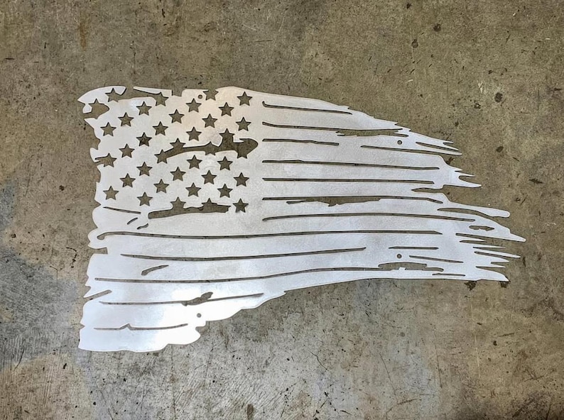 DXF FILE ONLY! Tattered American Flag - Etsy