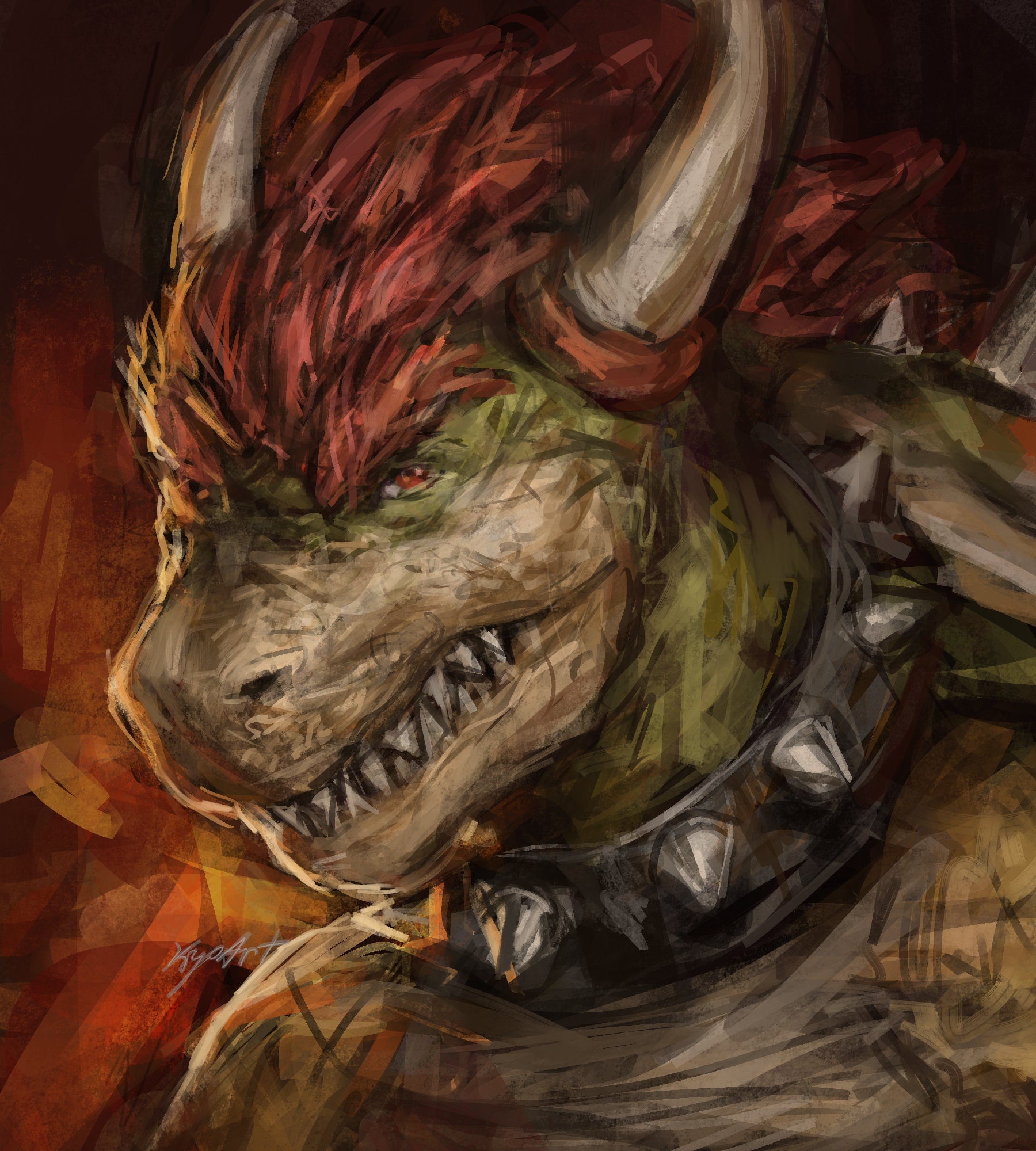 Bowser Poster Laminated Art Print Super Mario Bros - Etsy