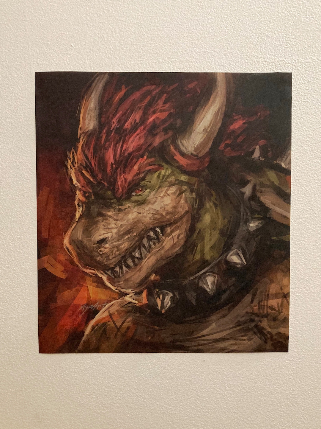 Bowser Poster Laminated Art Print Super Mario Bros - Etsy