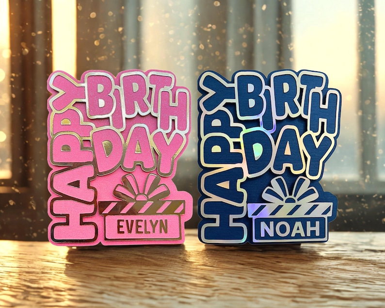 Handmade 3D Foil Birthday Card | Personalized Greeting Card - Etsy