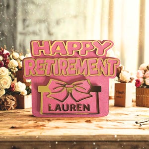 Personalized Handmade Retirement Card, 3D Textured Cardstock Keepsake ...