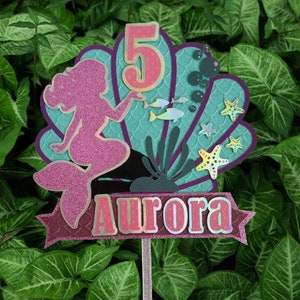 Mermaid Cake Topper L Mermaid Birthday Theme L Mermaid Theme L Girls ...