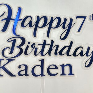 Personalized Birthday Cake Topper: Custom Name & Age - Etsy