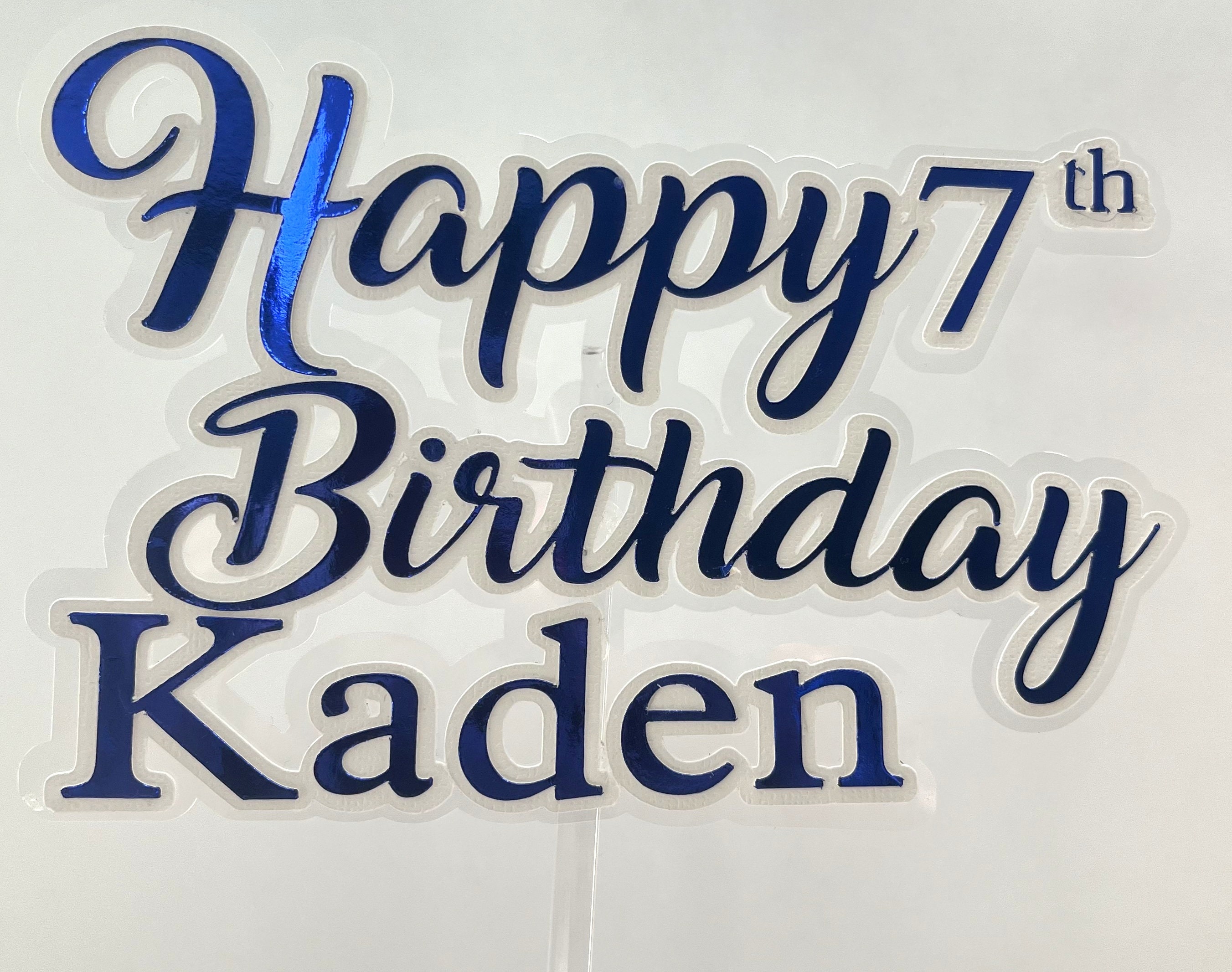 Personalized Happy Birthday Cake Topper Customized Cake Topper With Any