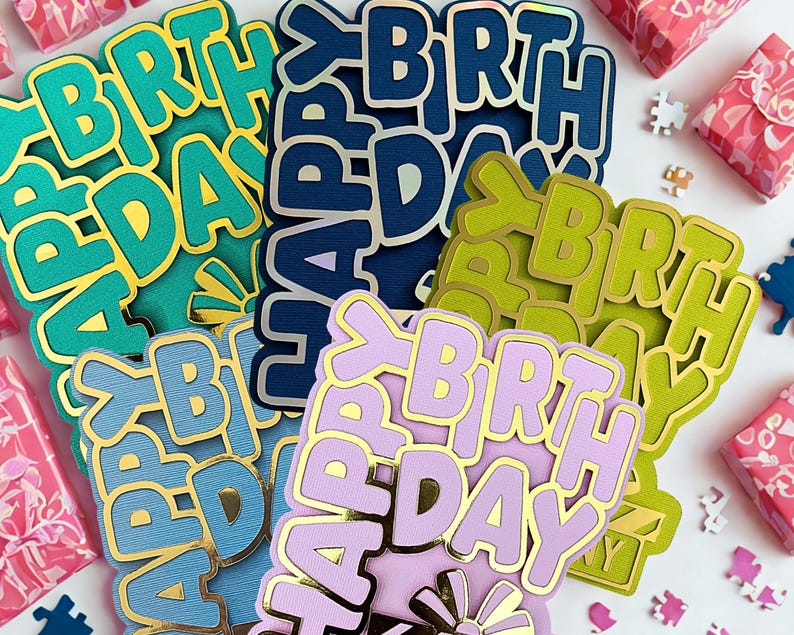 Handmade 3D Foil Birthday Card | Personalized Greeting Card - Etsy