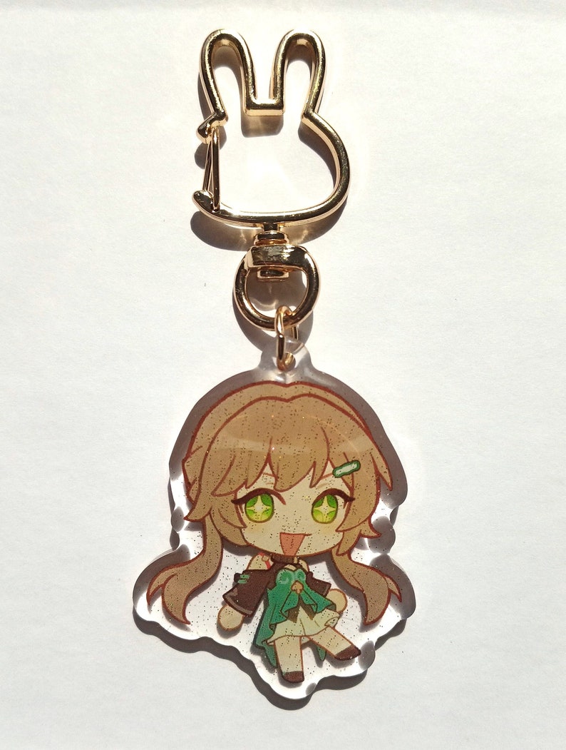 Qingque Keychain Honkai Star Rail Acrylic Charm, Cute Chibi HSR Bag ...