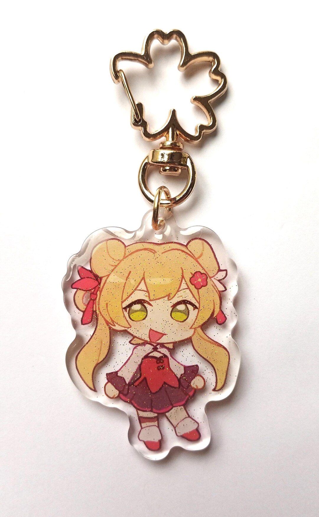 Dokibird Keychain, Doki Lunar New Year Acrylic Charm, Glitter Epoxy - Etsy