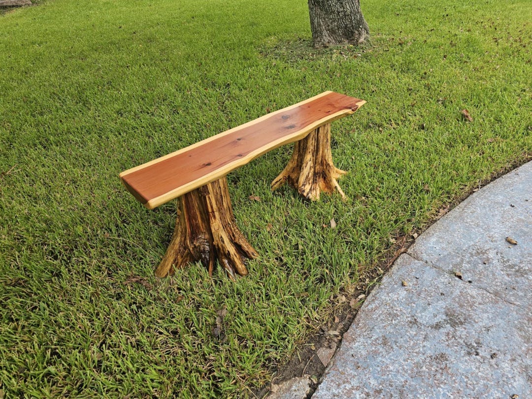 Live Edge Red Cedar Bench - Etsy