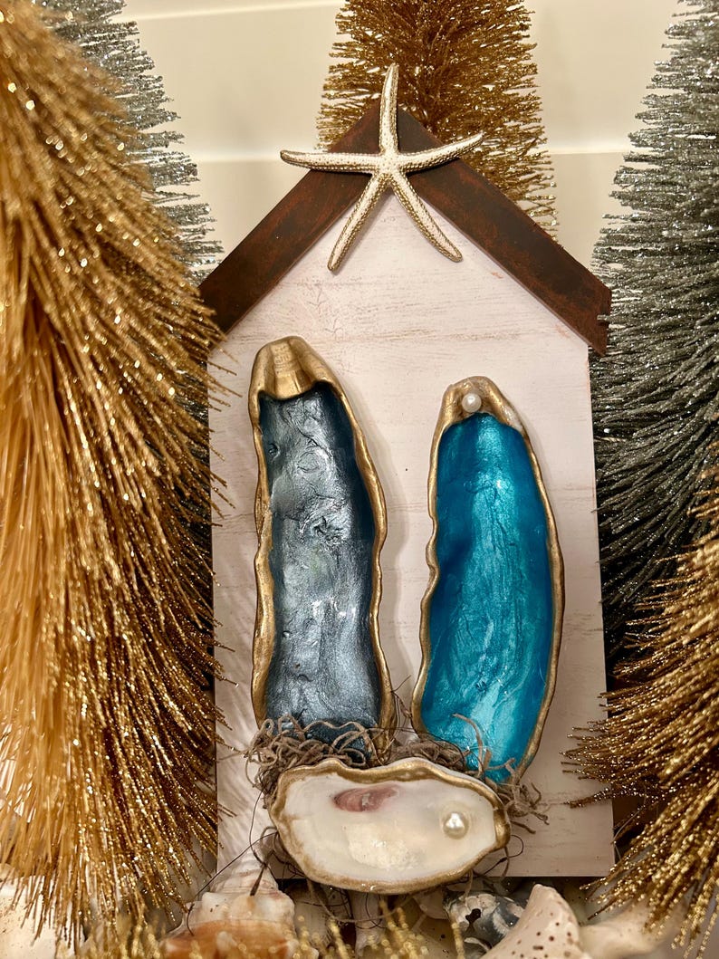Nativity Scene Decoupage Shells. Celebrate This Joyous Season With ...