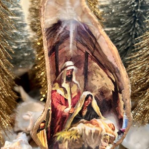 Nativity Scene Decoupage Shells. Celebrate This Joyous Season With ...