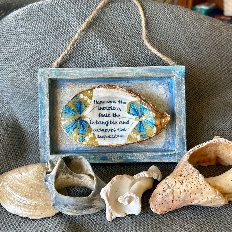 Unique Oyster and Clam Shell Art Wall Hangings or Table Top Decor - Etsy