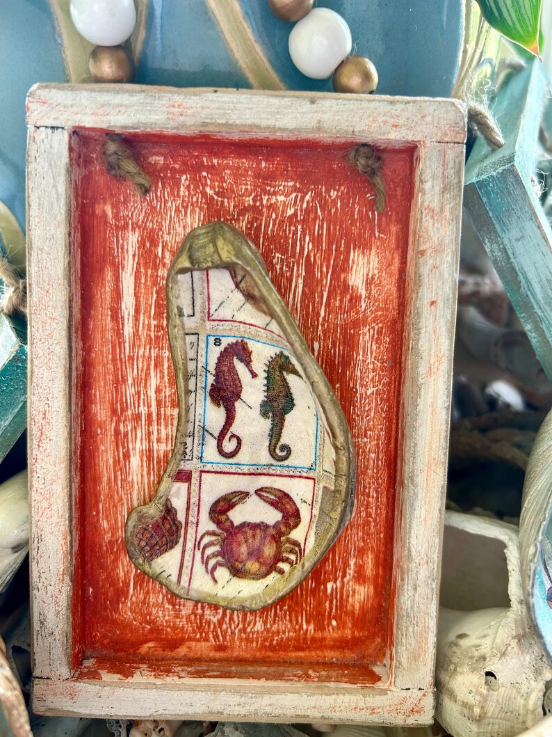 Unique Oyster and Clam Shell Art Wall Hangings or Table Top Decor - Etsy