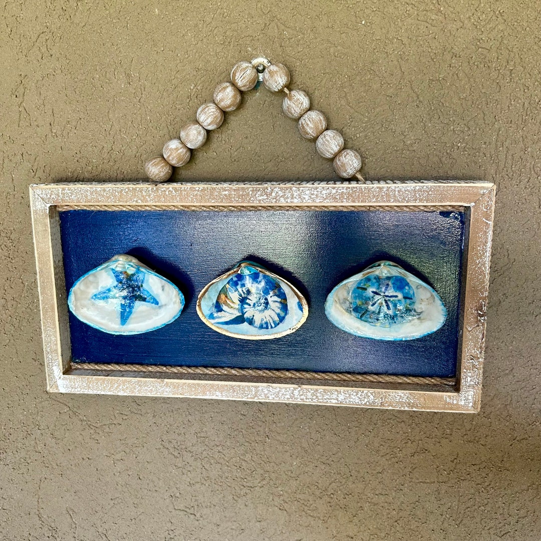 Unique Oyster and Clam Shell Art Wall Hangings or Table Top Decor - Etsy