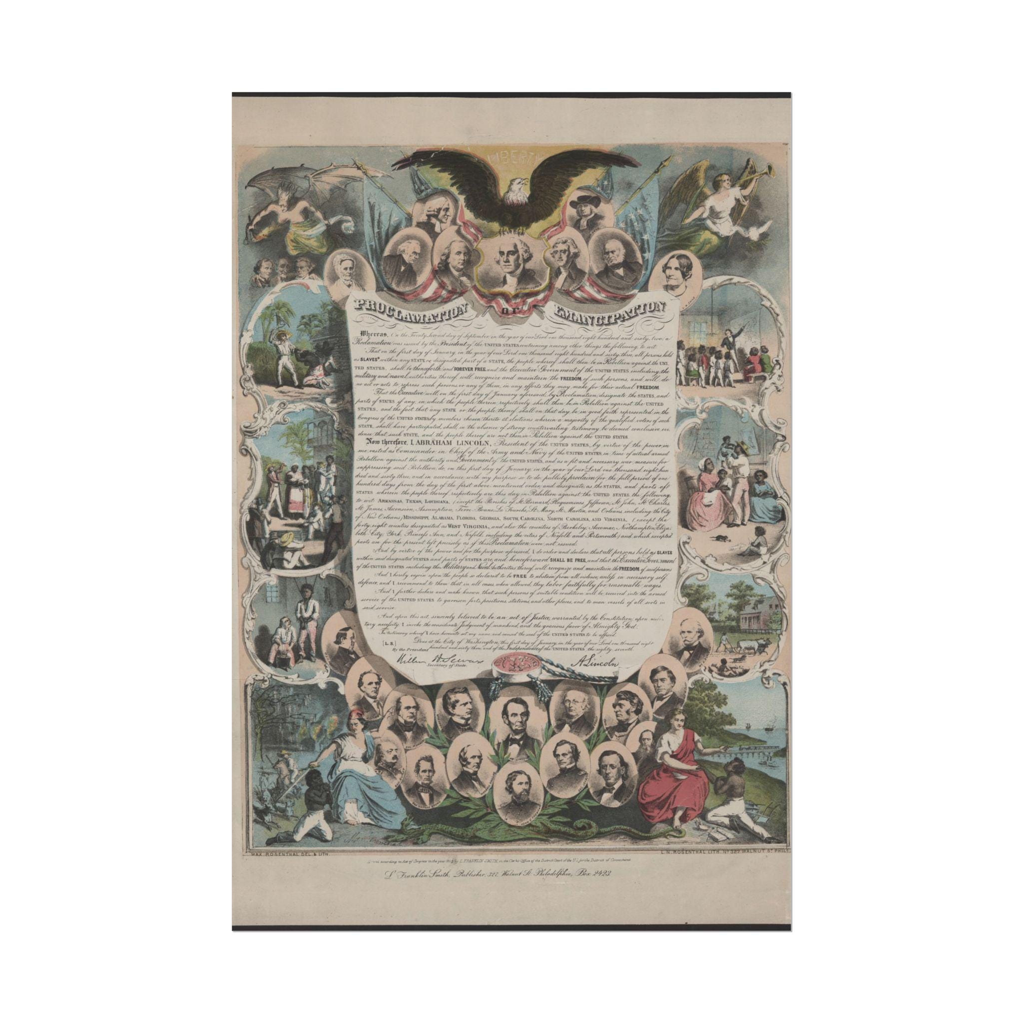 Emancipation Proclamation (1863) Rolled Poster 5"x7" - 28"x40" American ...