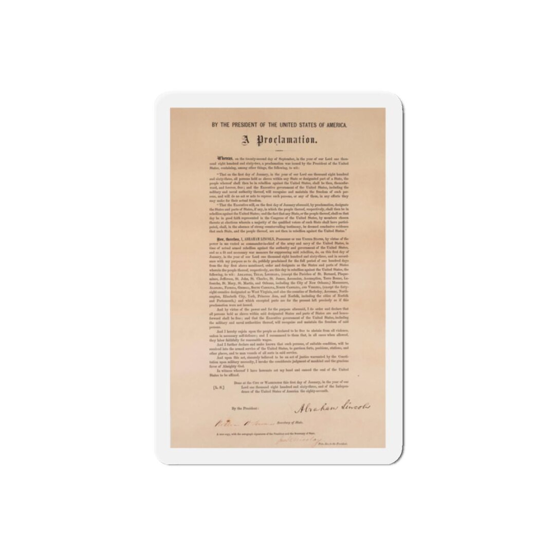 Emancipation Proclamation (1863) Die-cut Magnets, End to Slavery Let ...