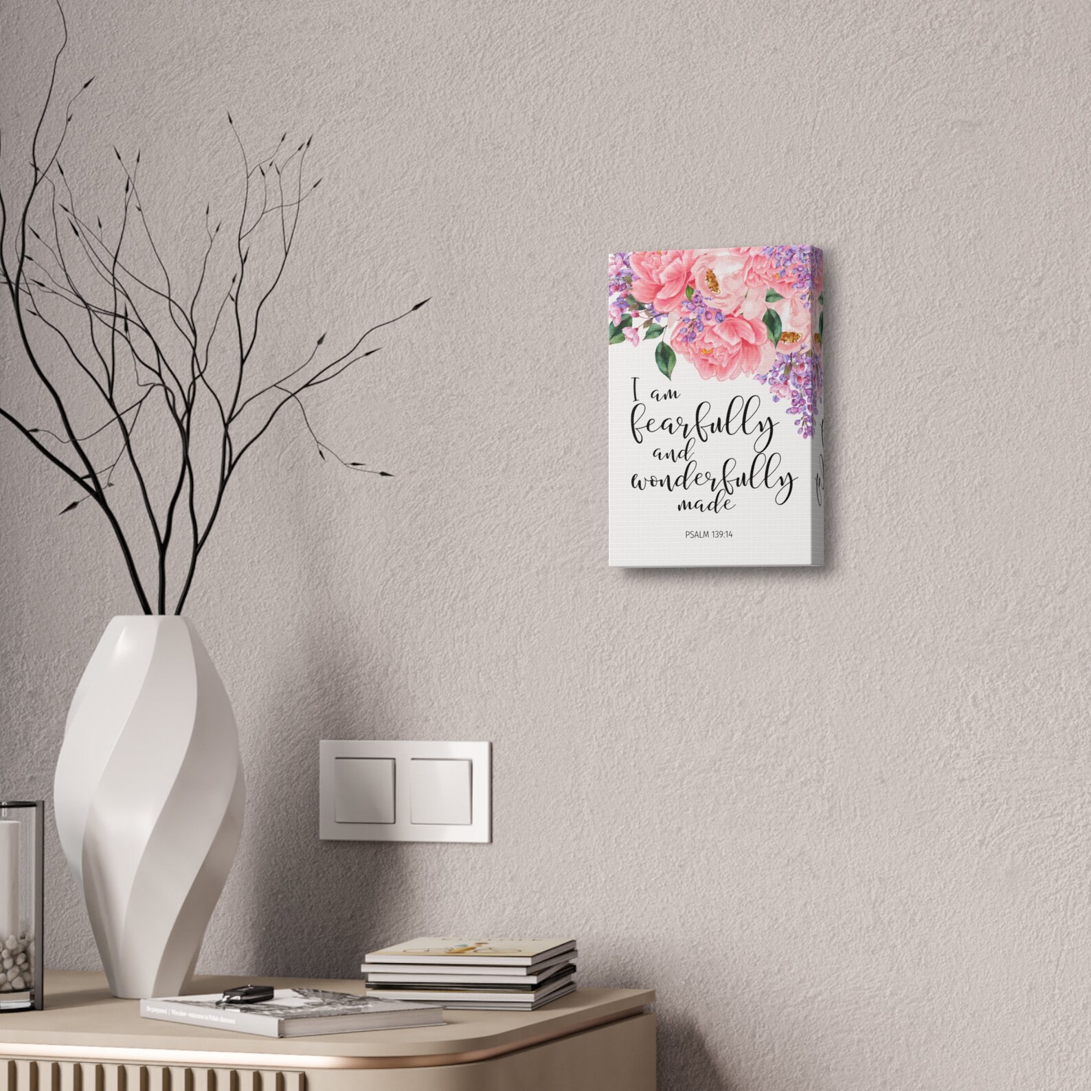 Psalm 139:14 I Am Fearfully and Wonderfully Made Canvas Stretched, 1.5 ...