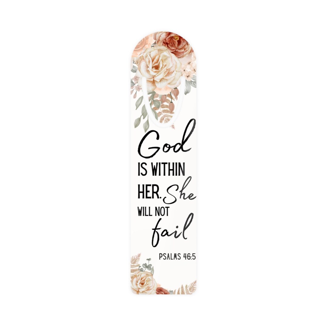 God is Within Her. She Will Not Fail Psalm 46:5 Aluminum Bookmark ...