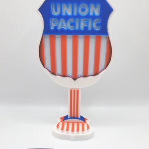 Union Pacific Railroad Sign - Art Desk Table Stand - Etsy