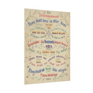 The Ten Commandments Poster 5"x7" - 28"x40" Old Testament New Testament ...