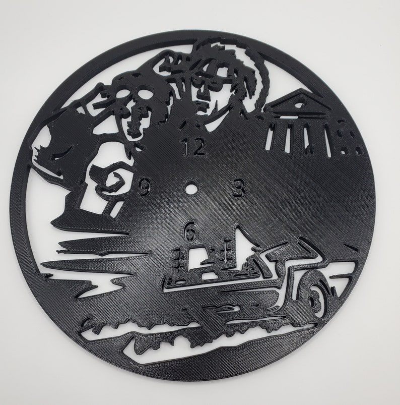 Back to the Future Clock Wall Art Clock Doc Marty - Etsy