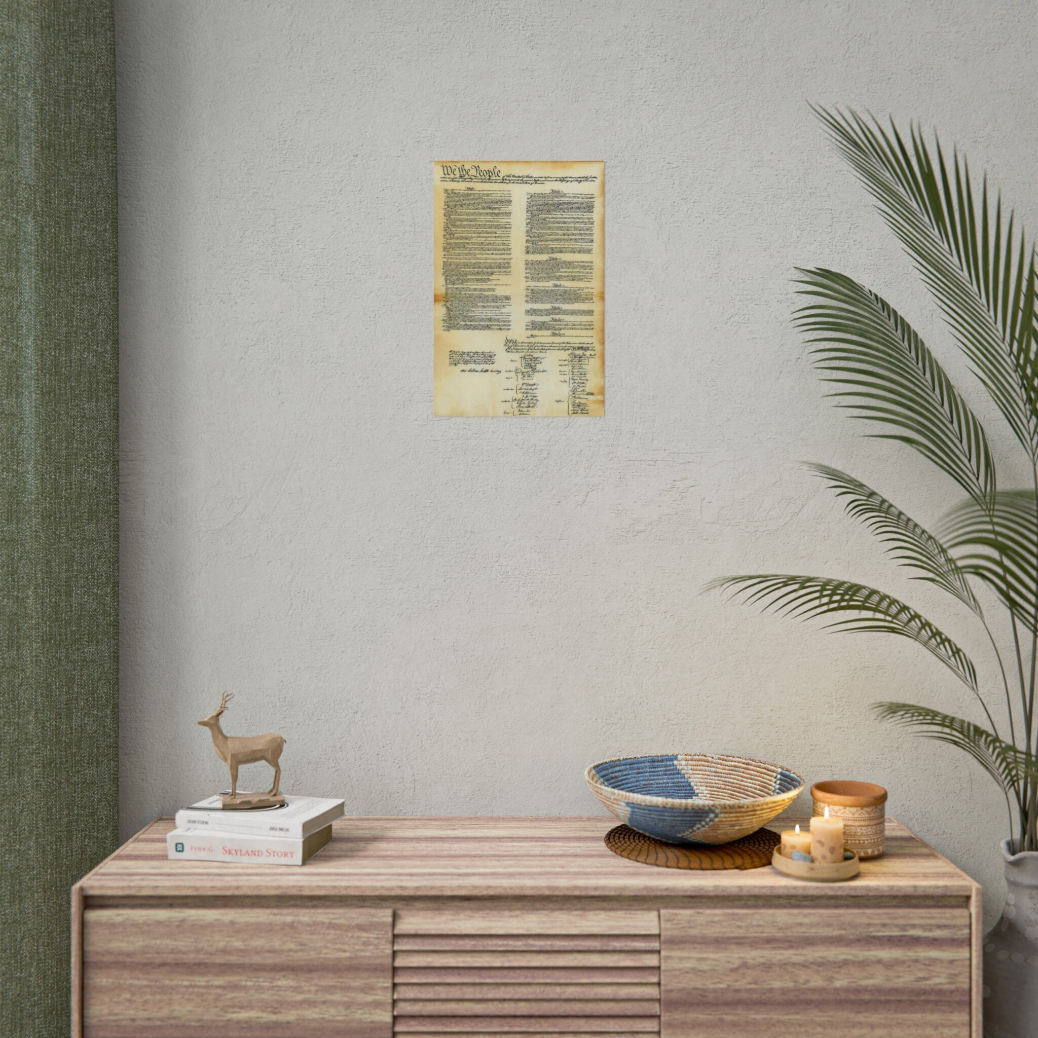 US Constitution Poster USA Historical Document 12"x18" - 24"x26" 1776 ...